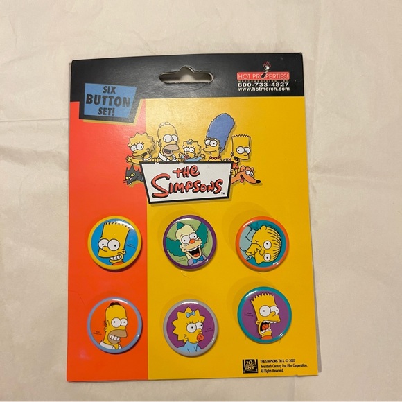 The Simpsons | Accessories | New Set Of The Simpsons Buttons | Poshmark